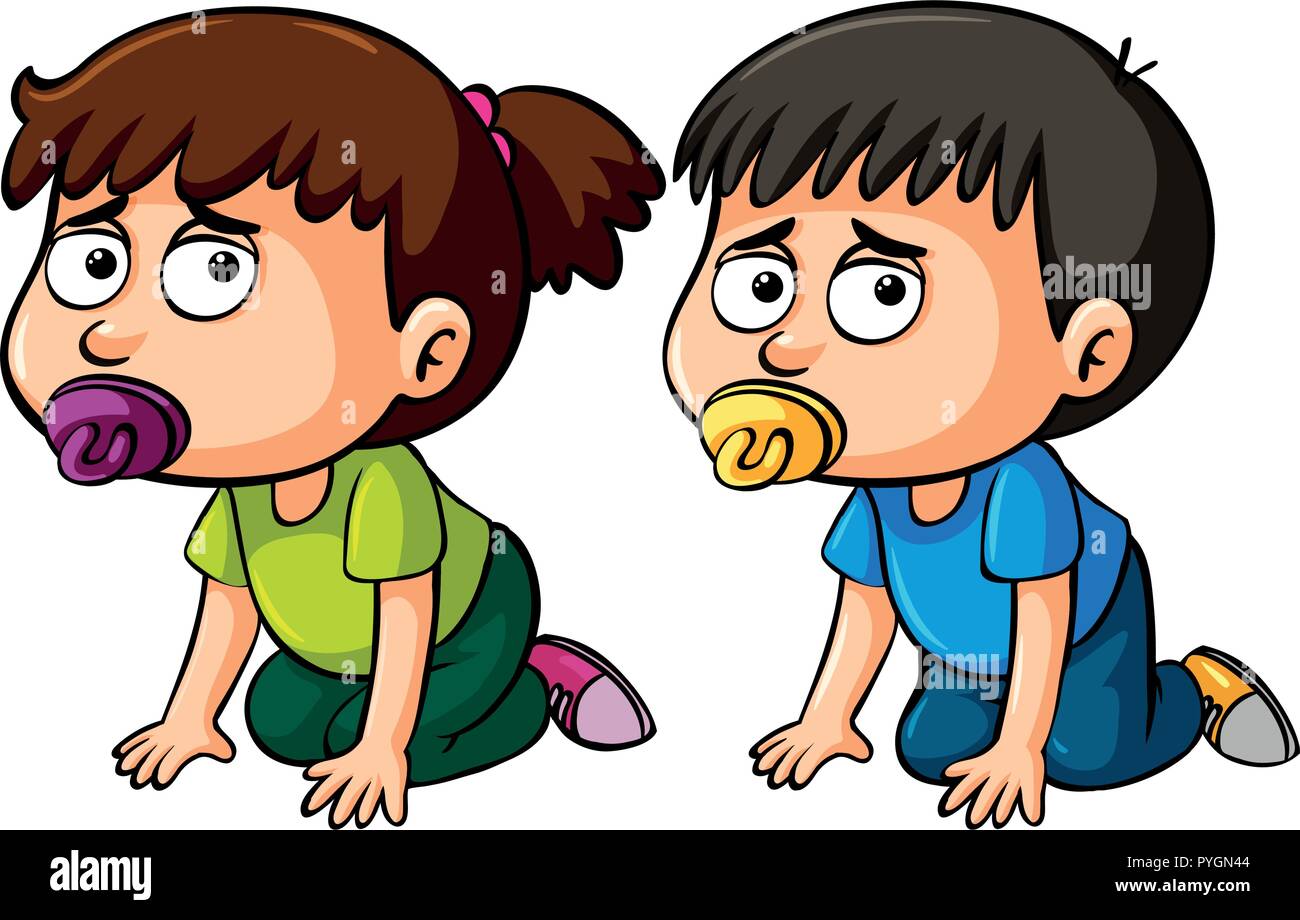 Girl crawling Stock Vector Images - Alamy