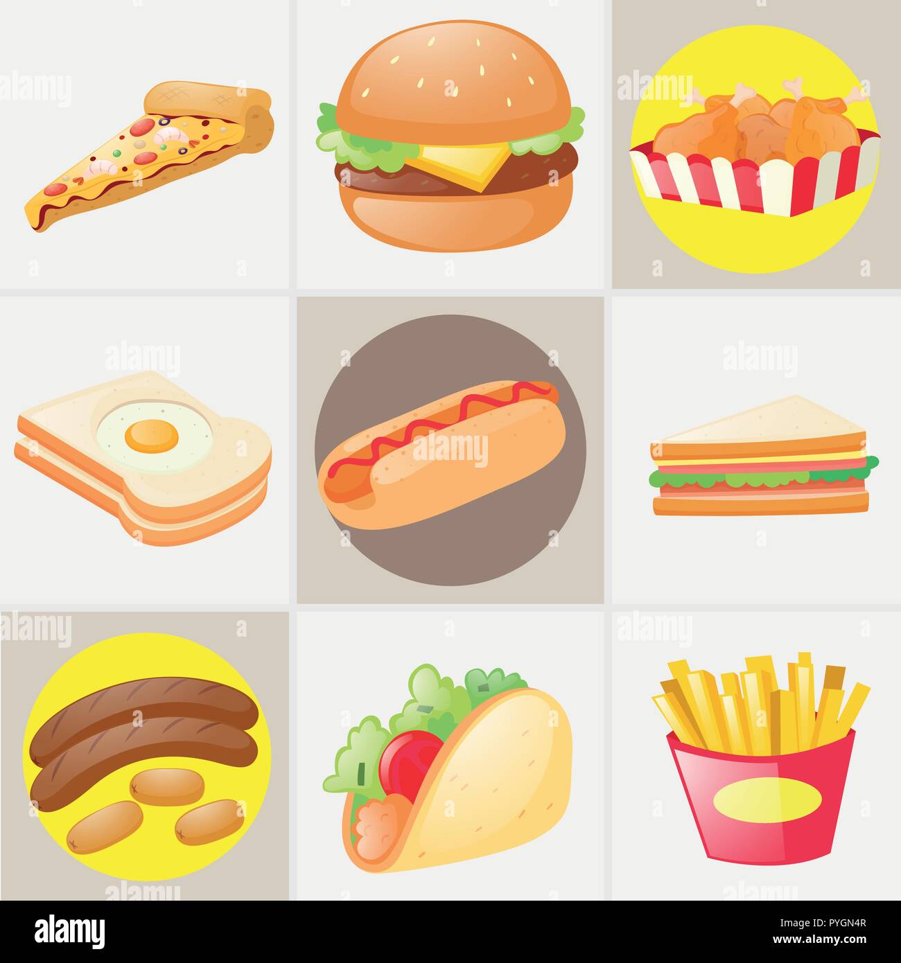Chicken sandwiches Stock Vector Images - Alamy