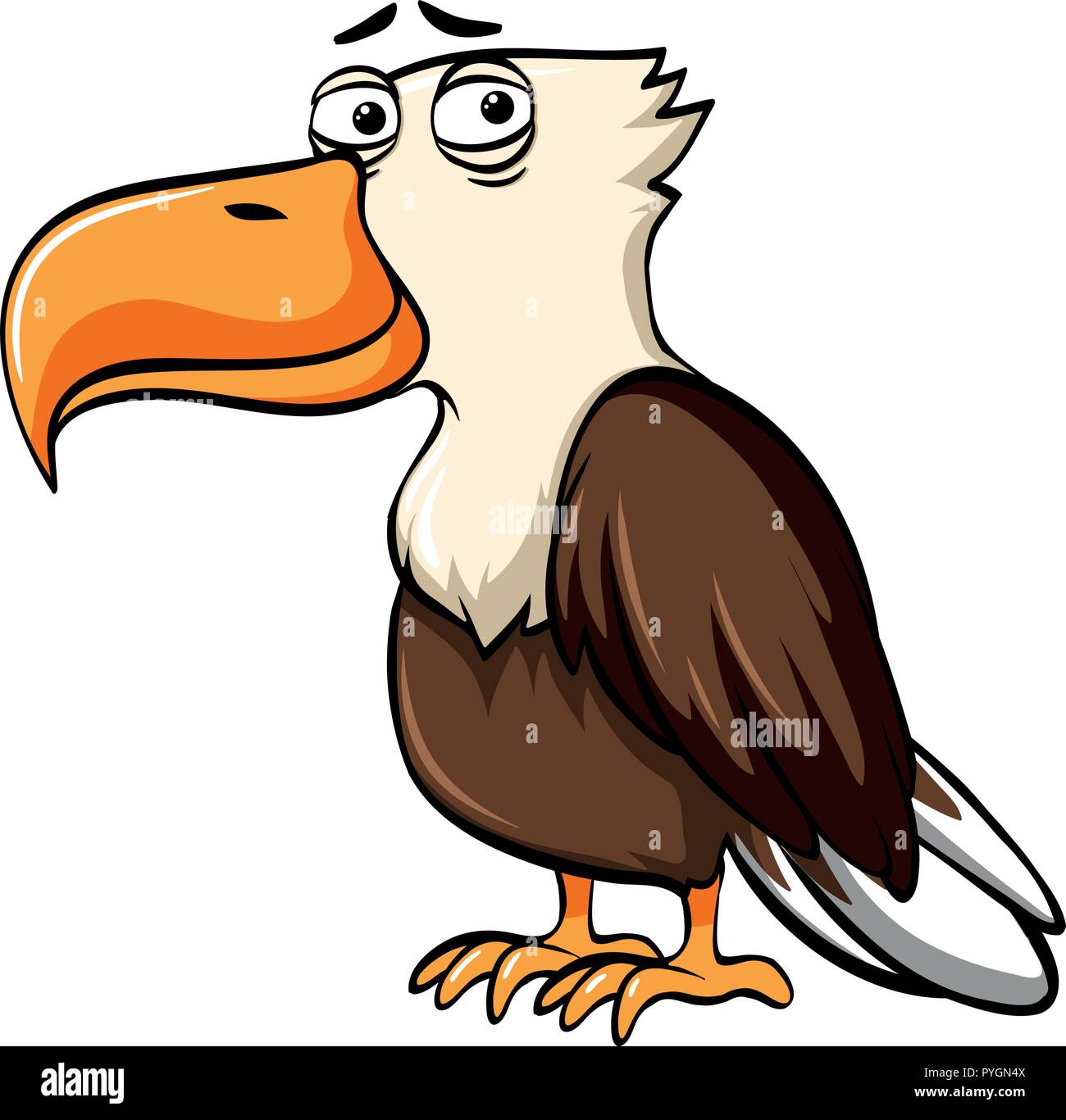 Eagle with sad face illustration Stock Vector Image & Art - Alamy