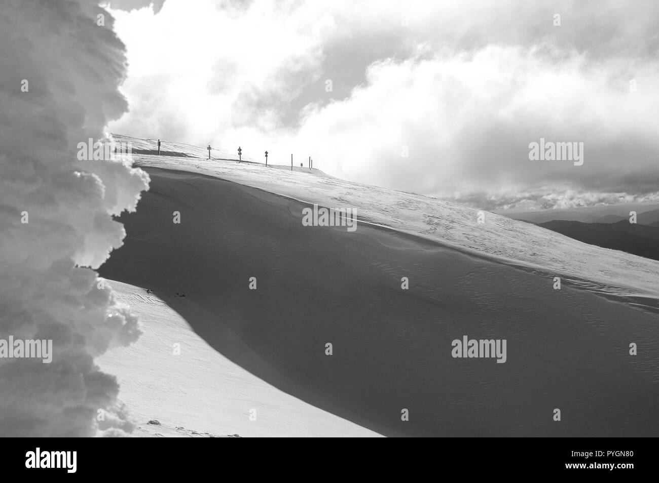 Blue sky with signs Black and White Stock Photos & Images - Alamy