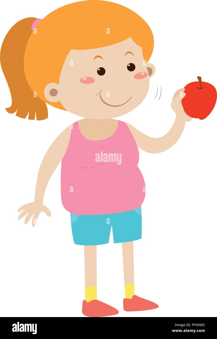 Eating An Apple Clipart