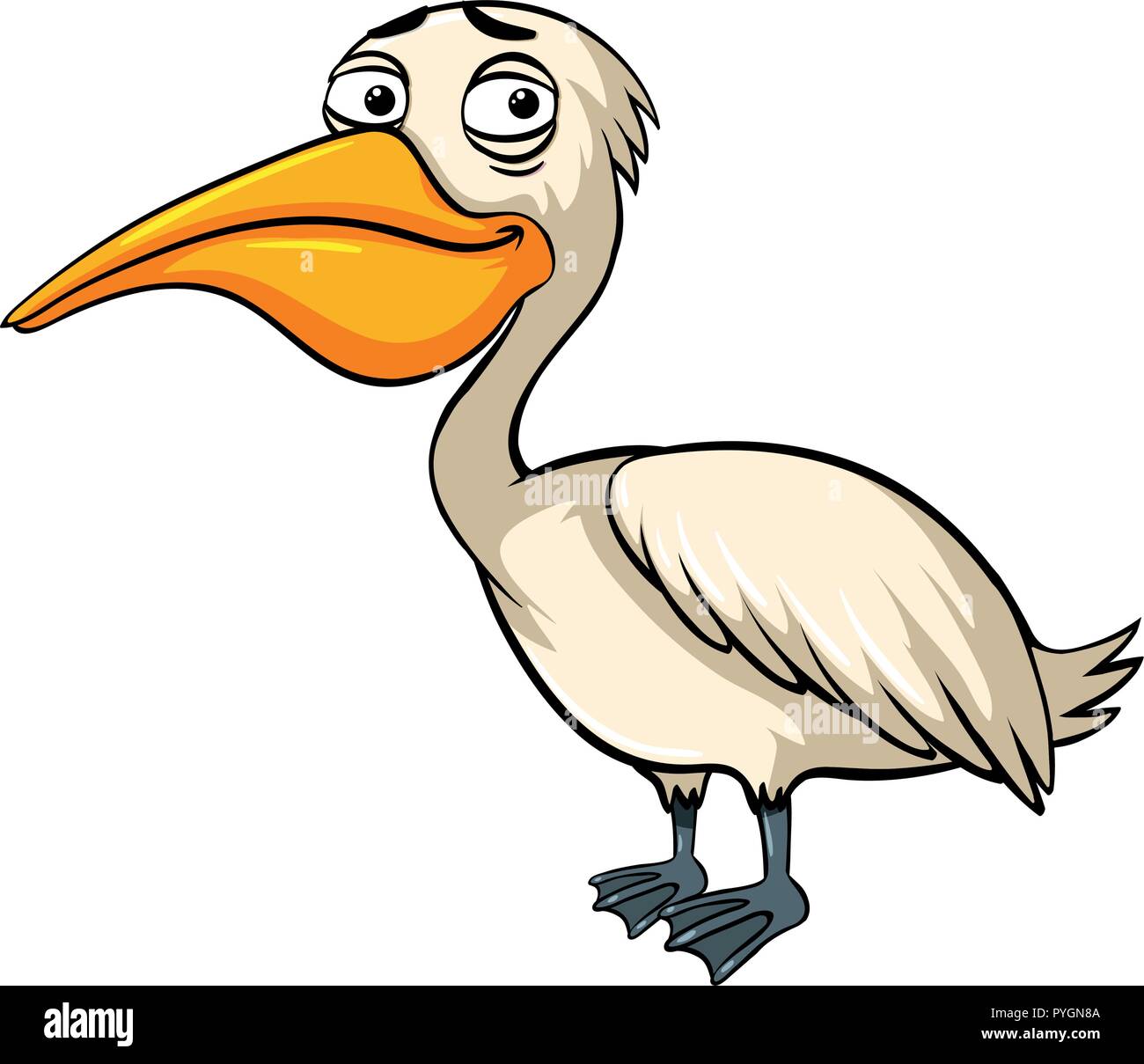 Pelican bird with sad face illustration Stock Vector Image & Art - Alamy
