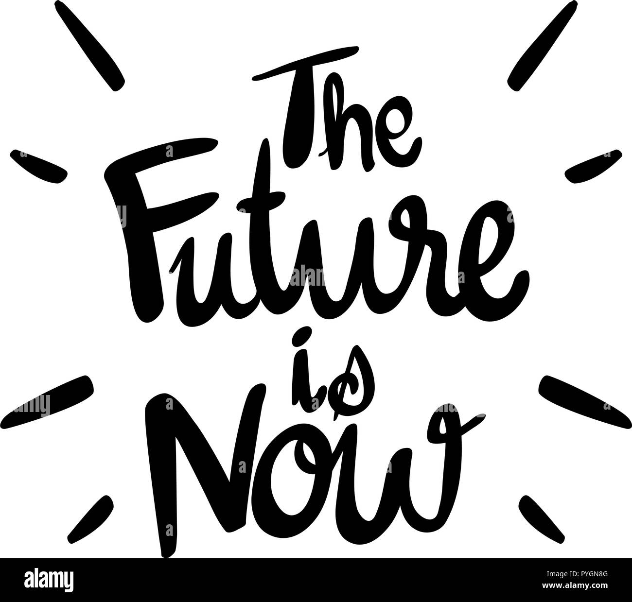 Word expression for future is now illustration Stock Vector Image & Art ...