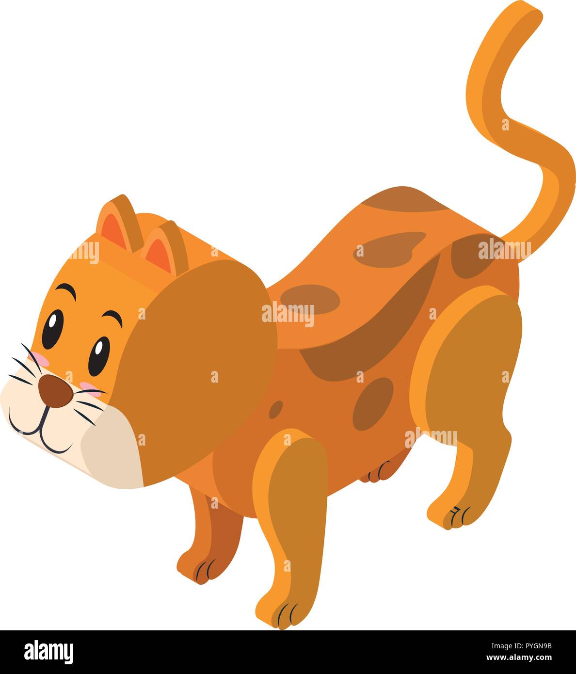 3D design for ginger cat illustration Stock Vector Image & Art - Alamy