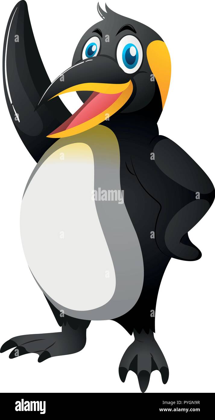 Happy penguin with big smile illustration Stock Vector Image & Art - Alamy