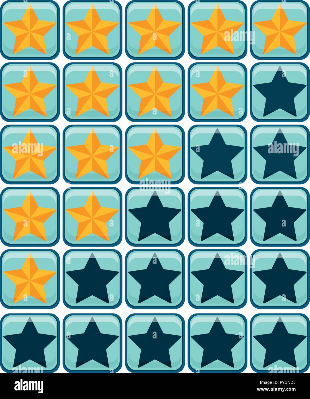 Yellow and blue star buttons illustration Stock Vector Image & Art - Alamy