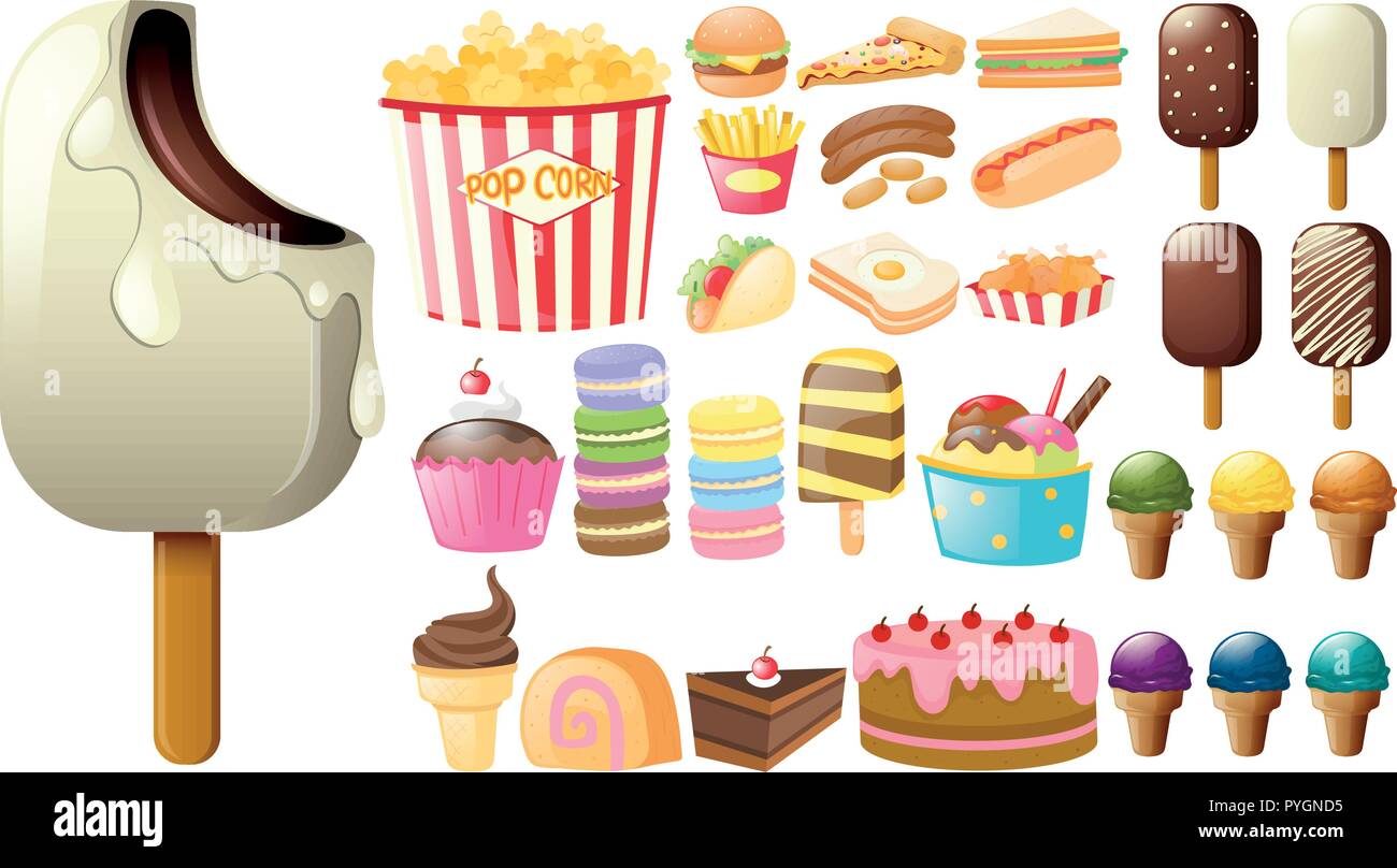 Collection different types ice Stock Vector Images - Alamy