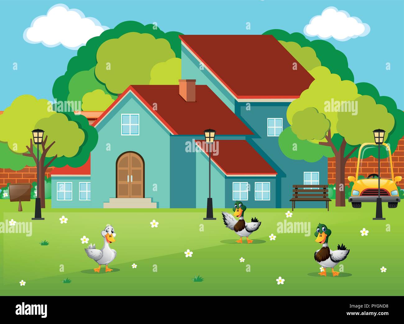 House Yard Clipart
