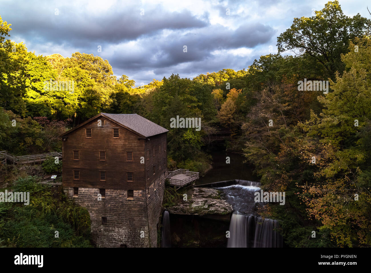 Covered Bridge Waterfall High Resolution Stock Photography and Images ...