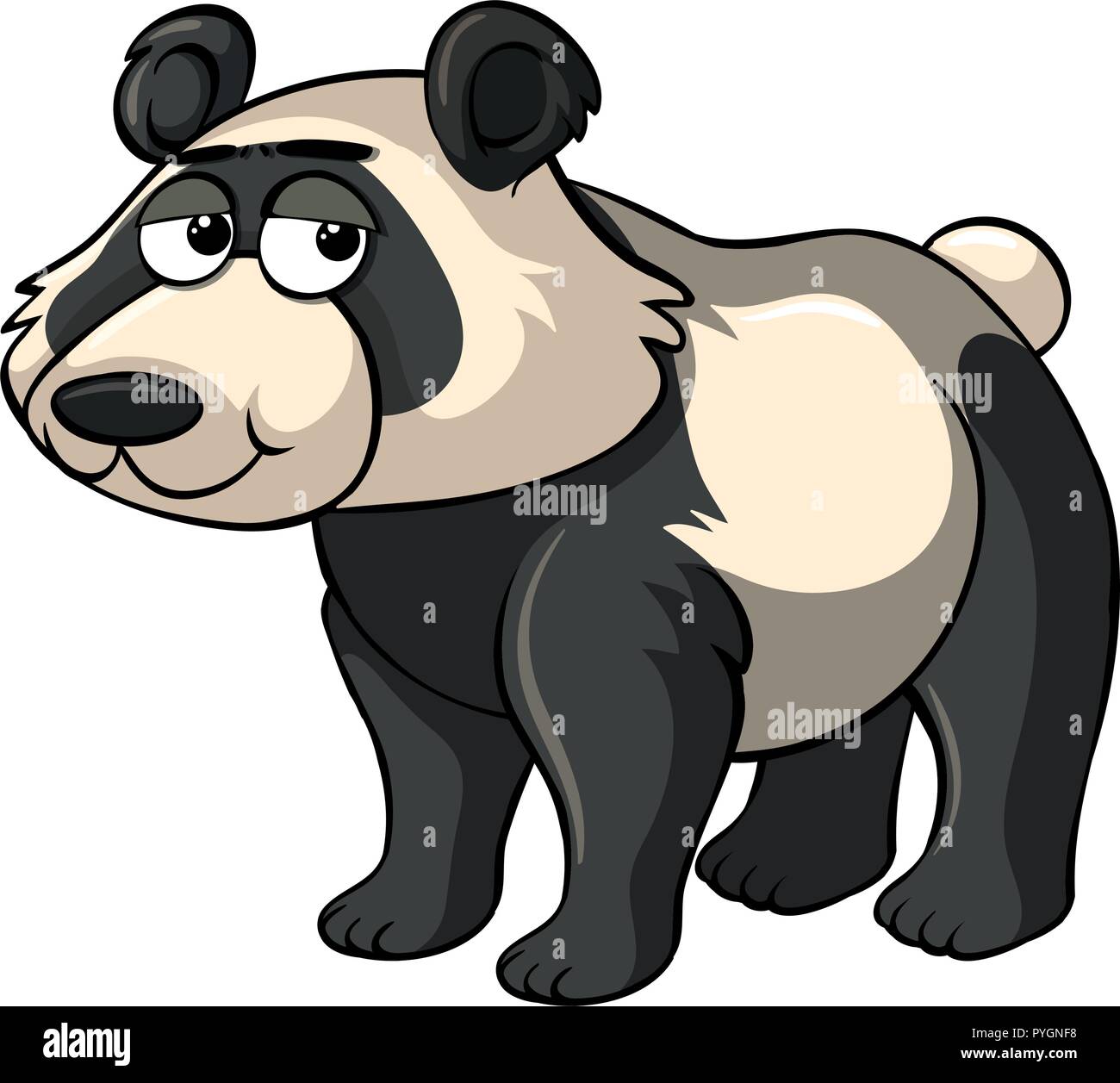 Sad panda on white background illustration Stock Vector Image & Art - Alamy