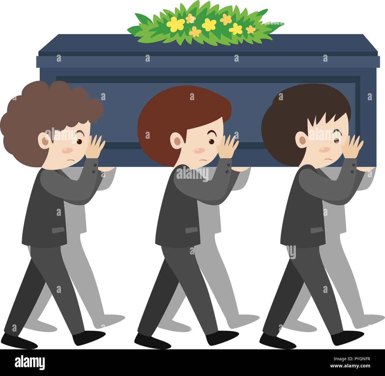 Sad People Crying At Funeral Illustration Stock Vector, 46% OFF