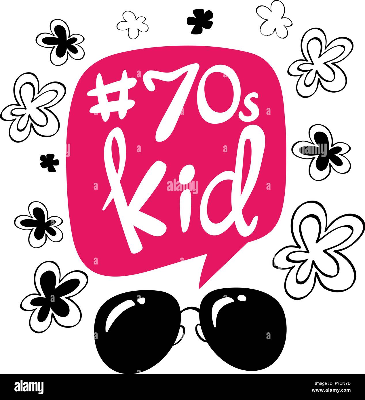 Doodle art for 70s kid illustration Stock Vector Image & Art - Alamy