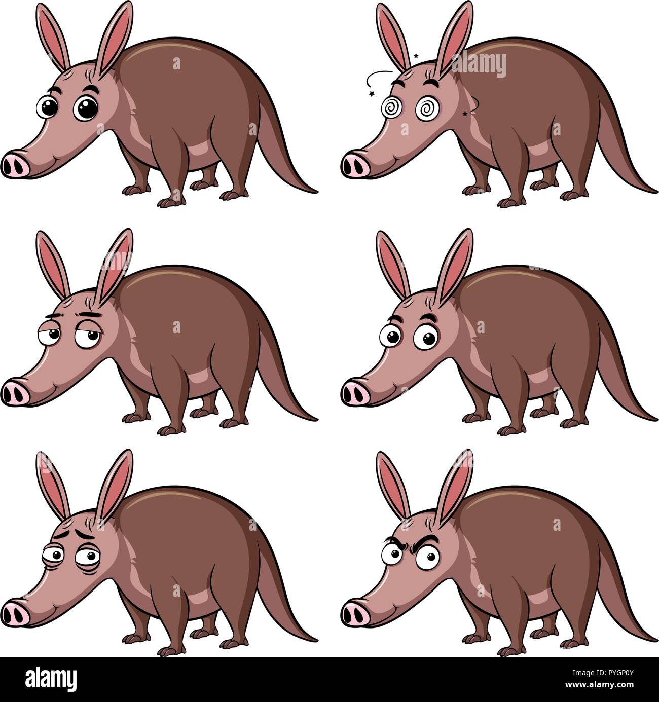 Wild animal with different faces illustration Stock Vector Image & Art ...