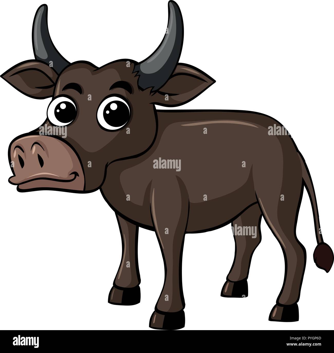 Buffalo with happy face illustration Stock Vector Image & Art - Alamy