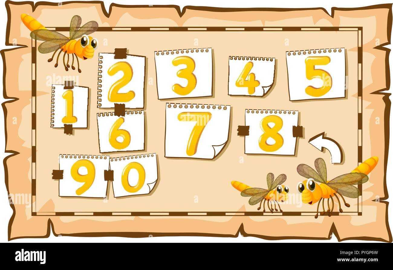 Counting numbers on paper illustration Stock Vector Image & Art - Alamy