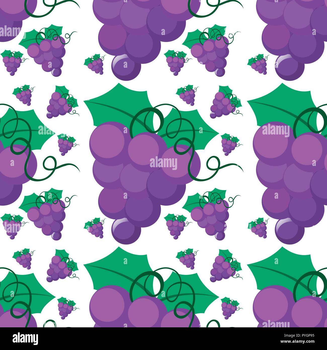 Seamless background with fresh grapes illustration Stock Vector Image ...