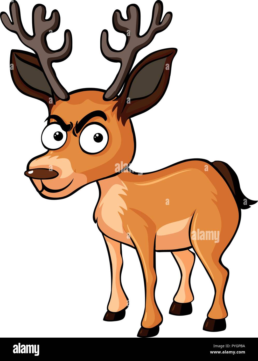 Deer with serious face illustration Stock Vector Image & Art - Alamy