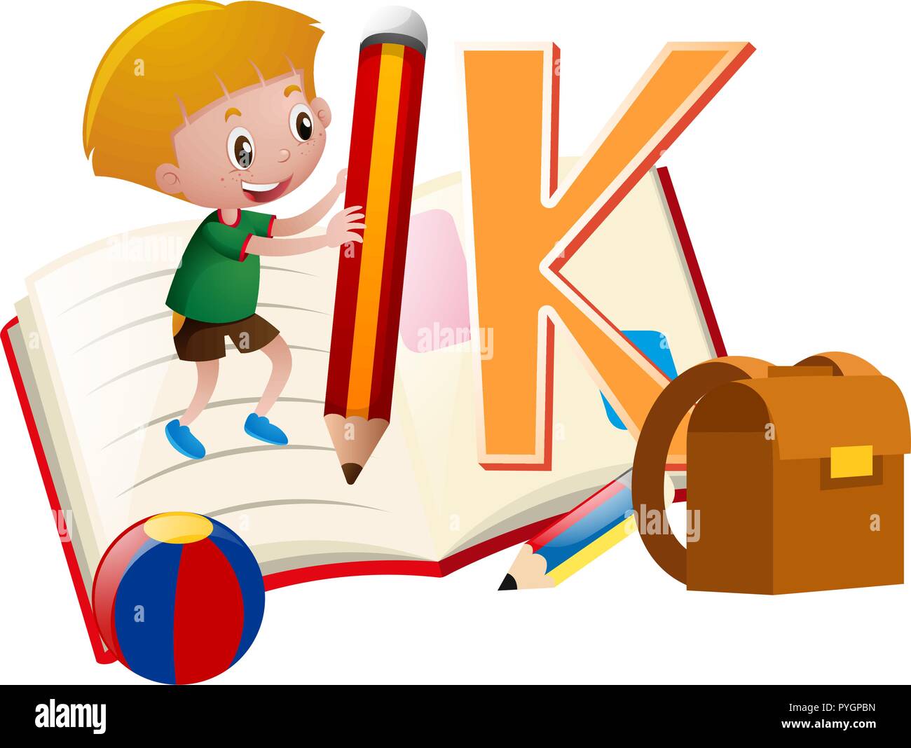 Phonics child Stock Vector Images - Alamy
