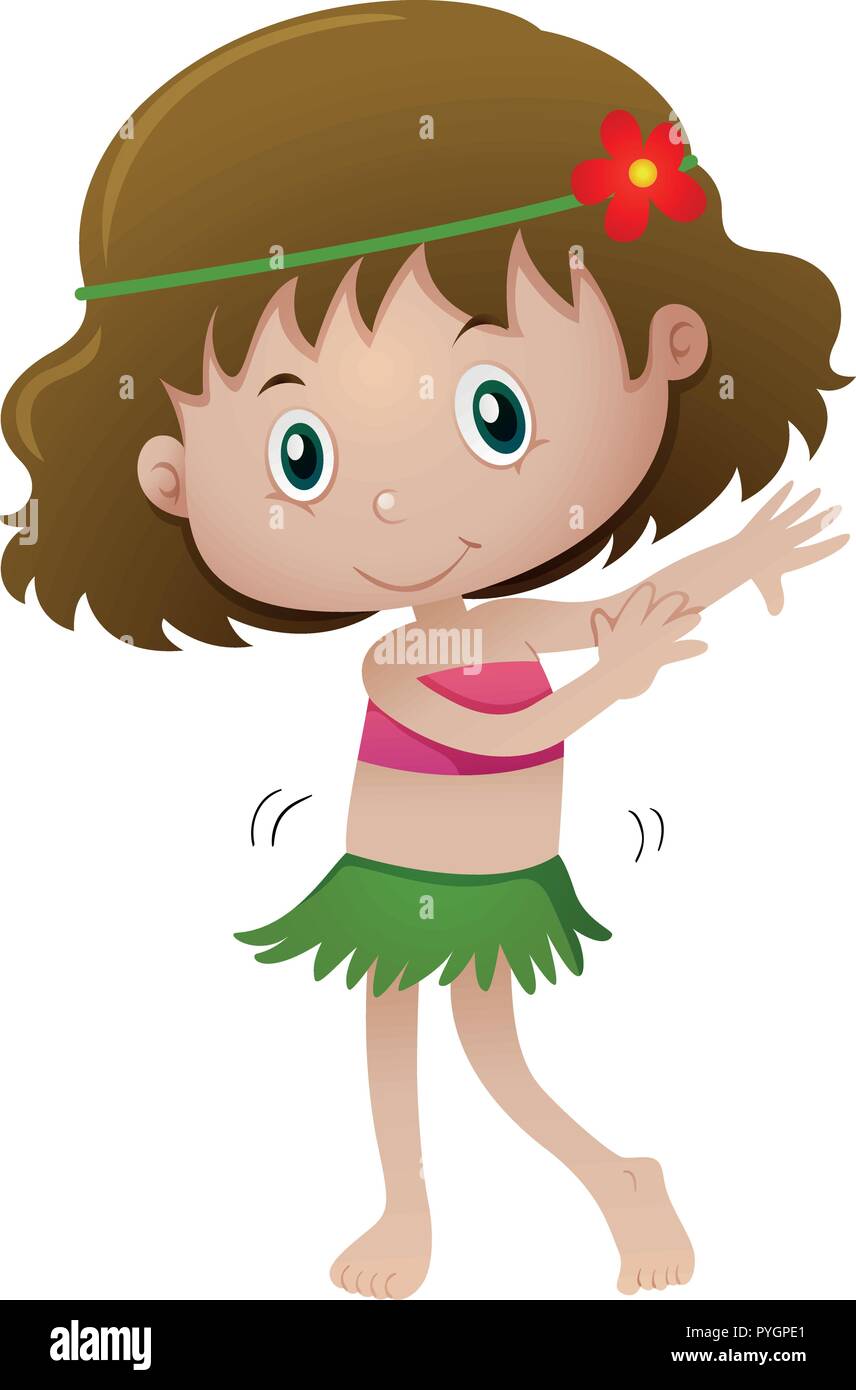 Cute Girl Dancing Alone Illustration Stock Vector Image And Art Alamy