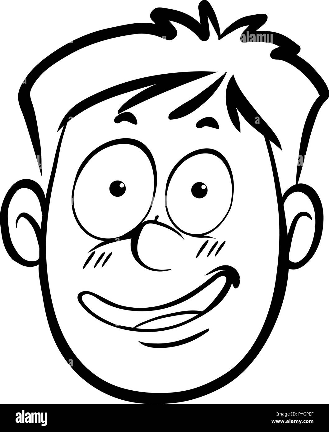 Man face with happy smile illustration Stock Vector Image & Art - Alamy