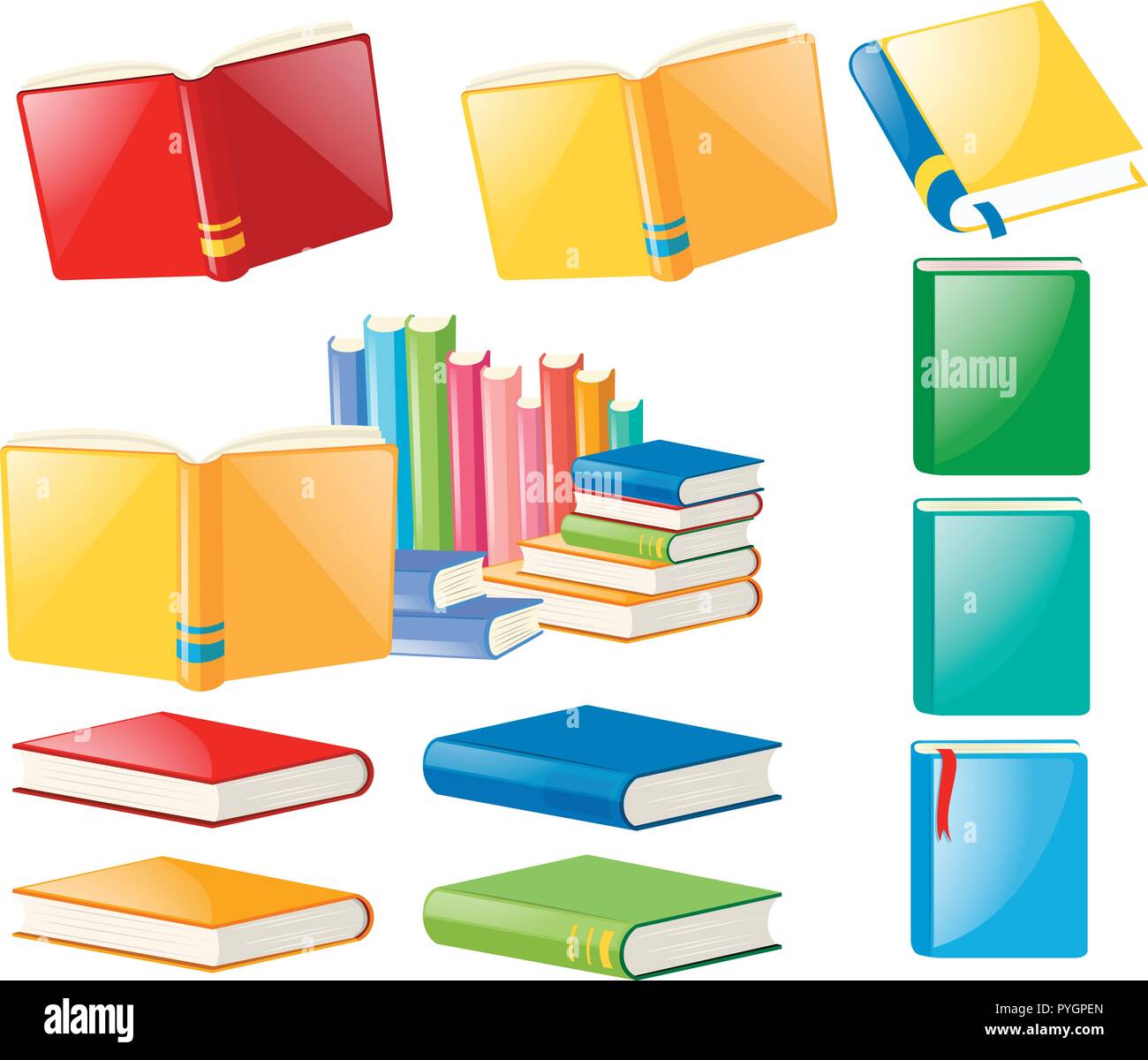 Different designs of books illustration Stock Vector Image & Art - Alamy