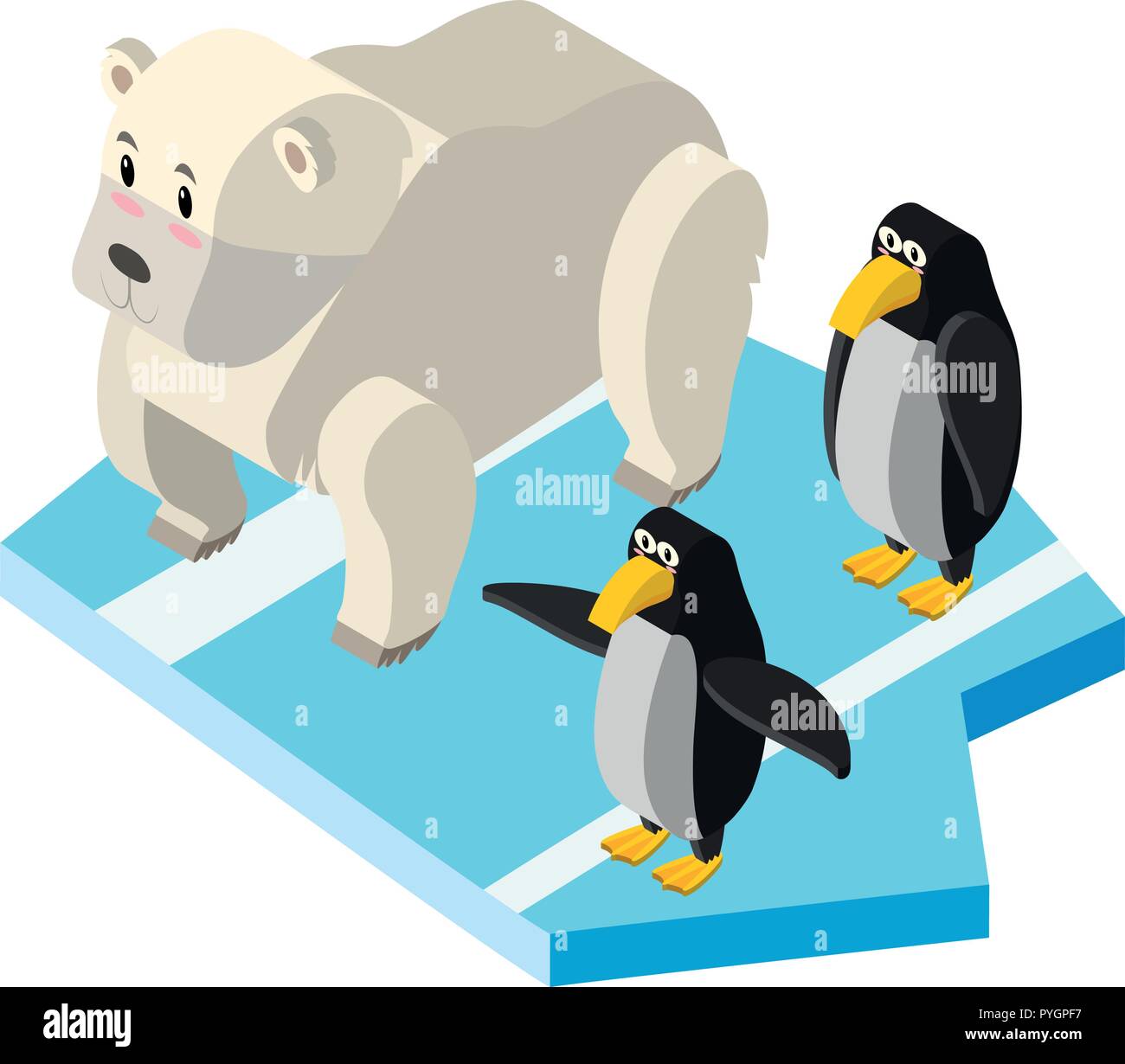 Penguins and bear Stock Vector Images - Alamy
