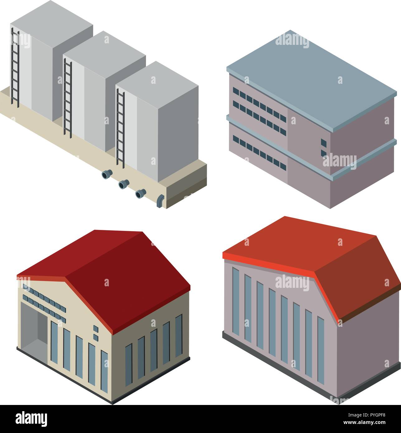 Different designs of buildings illustration Stock Vector Image & Art ...