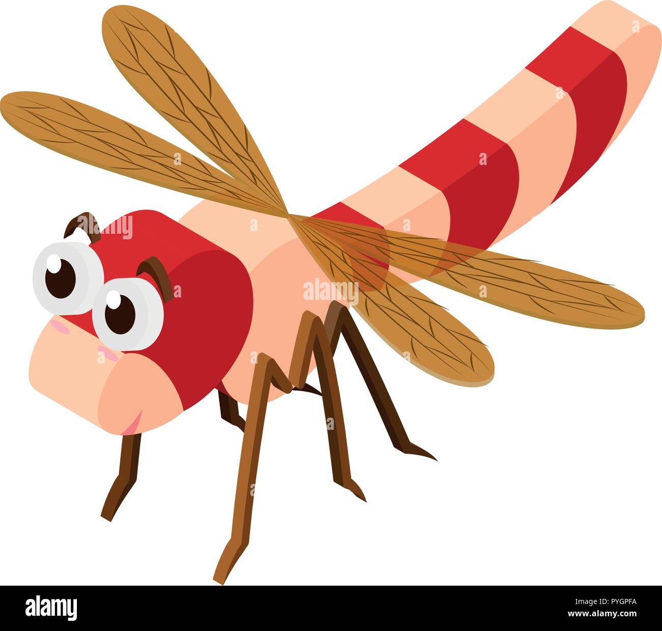3D design for cute dragonfly illustration Stock Vector Image & Art - Alamy