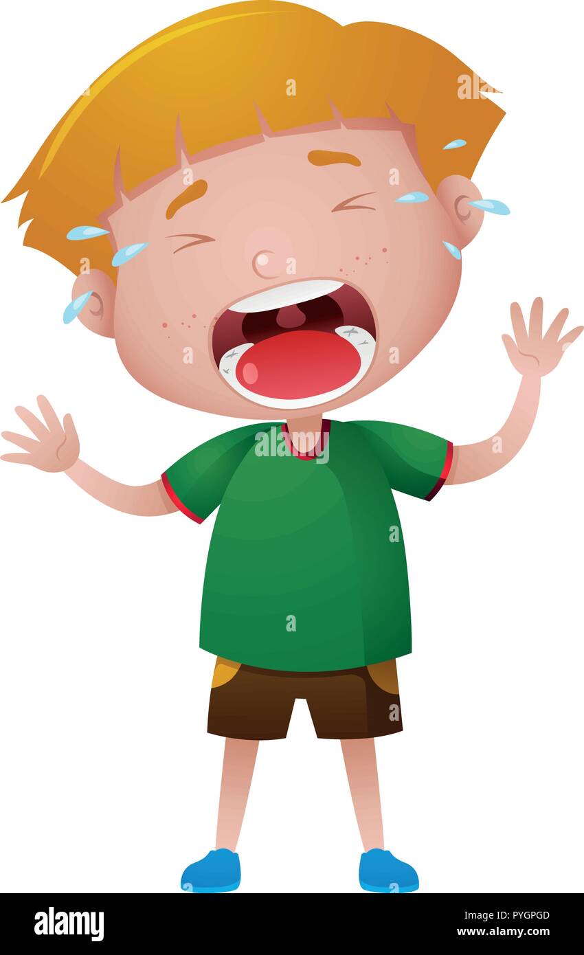 Crying Little Boy Cartoon