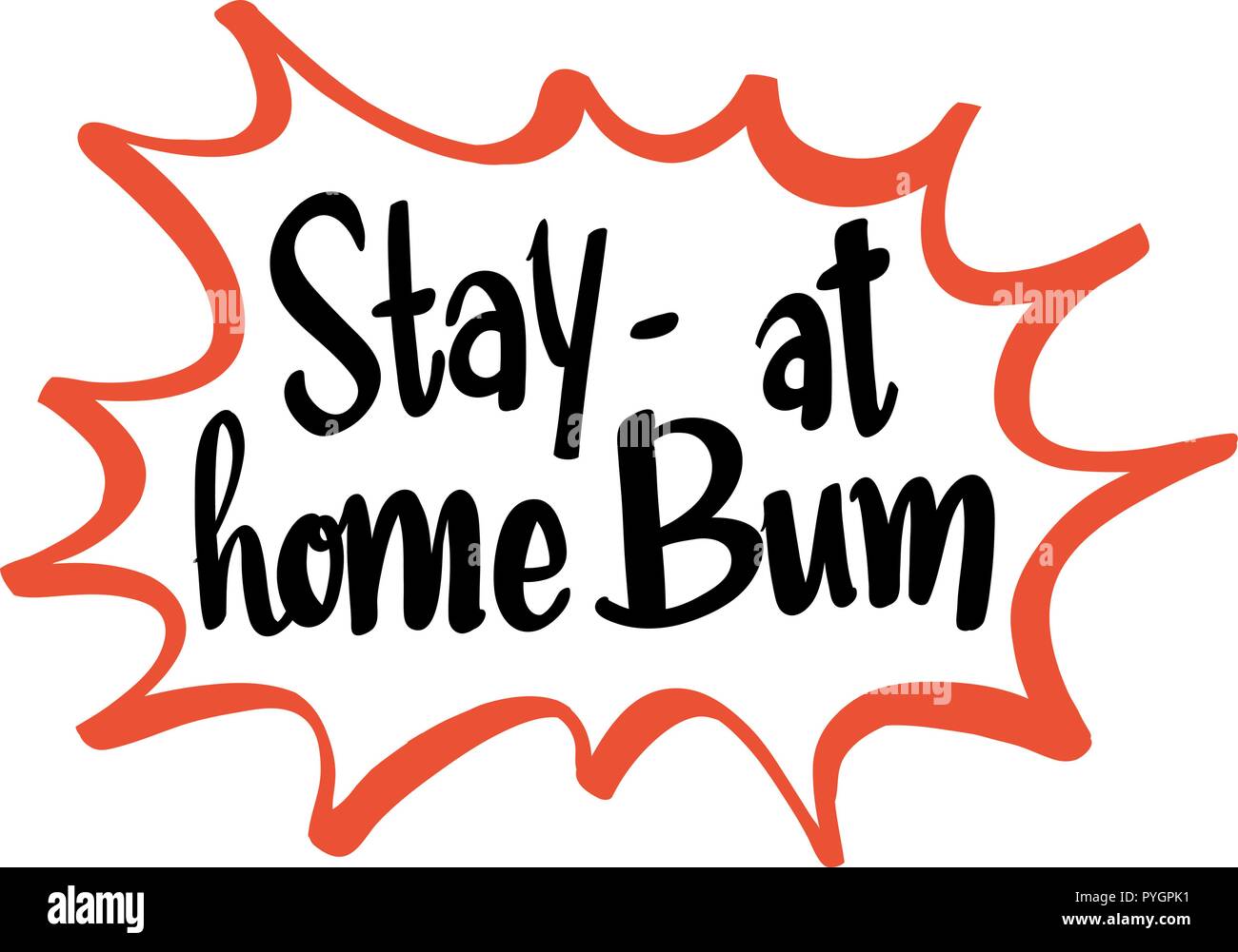 Word expression for stay at home bum illustration Stock Vector Image ...