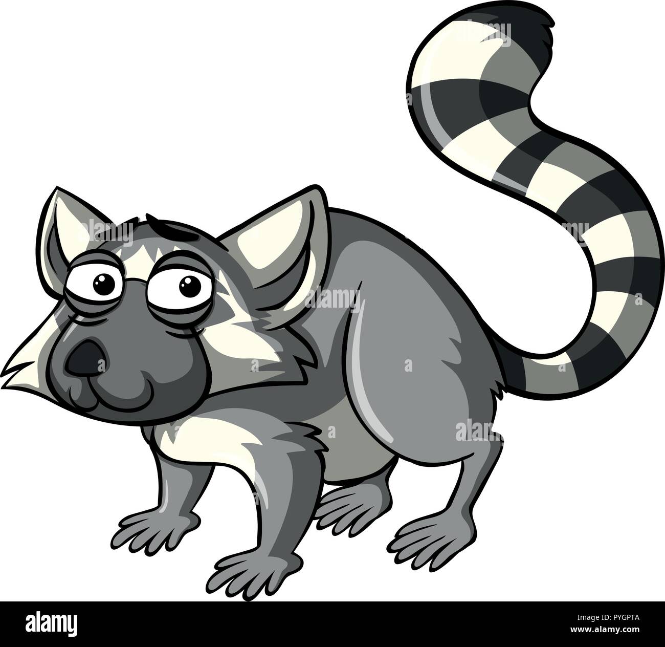 Lemur with unhappy face illustration Stock Vector Image & Art - Alamy