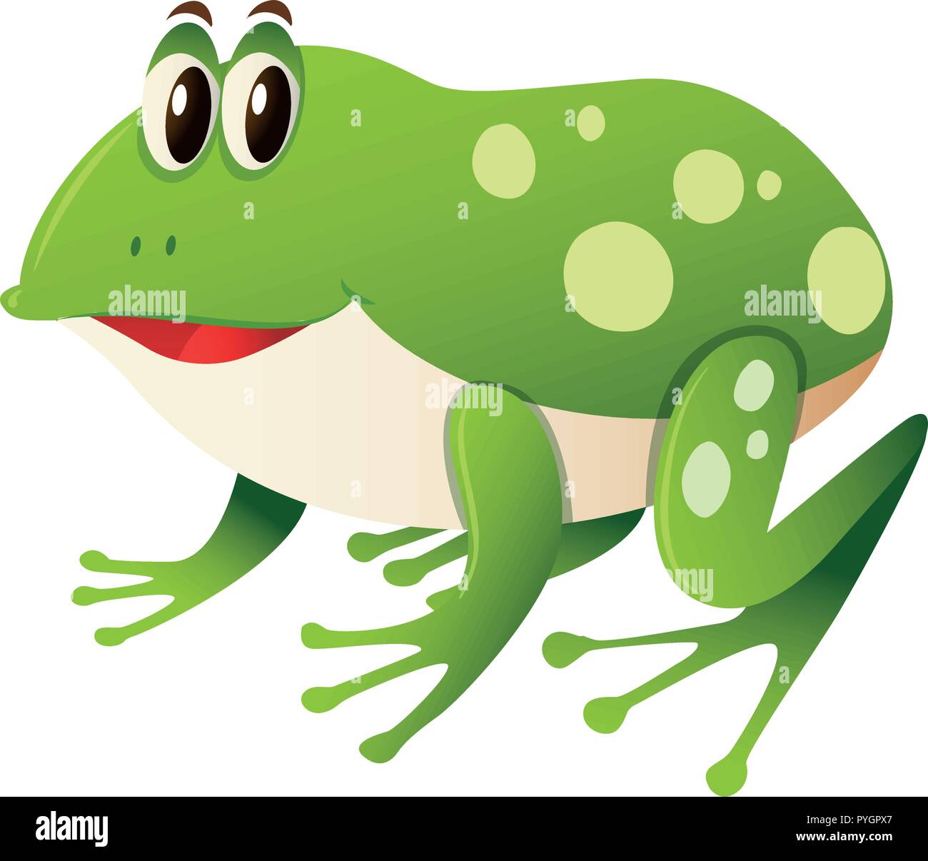 Happy frog on white background illustration Stock Vector Image & Art ...