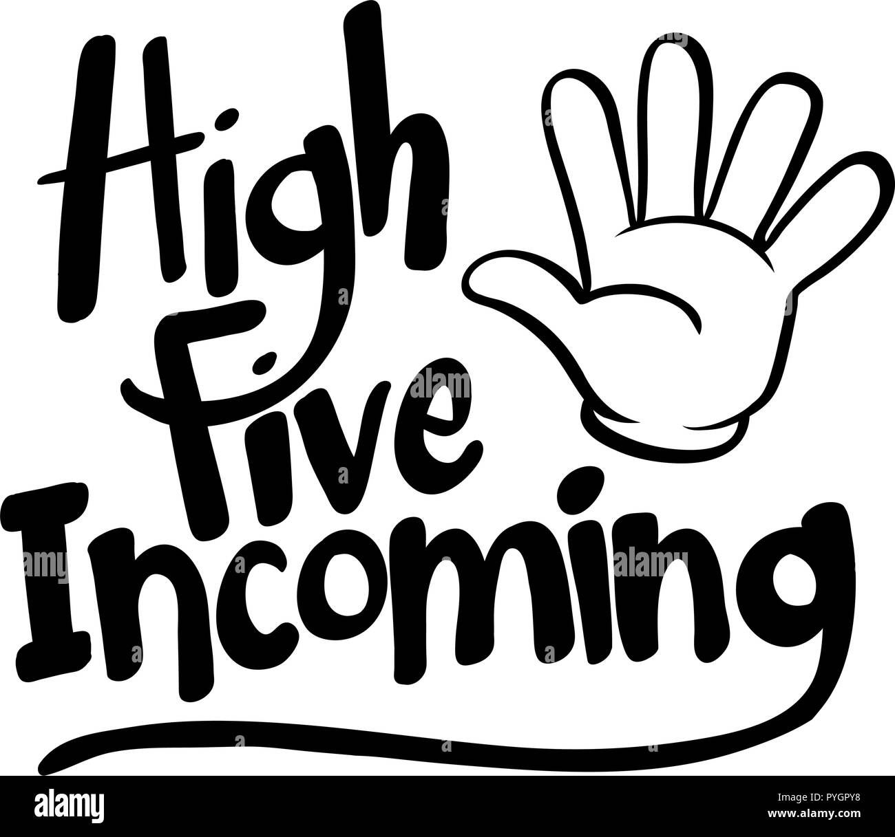 High five word hi-res stock photography and images - Alamy
