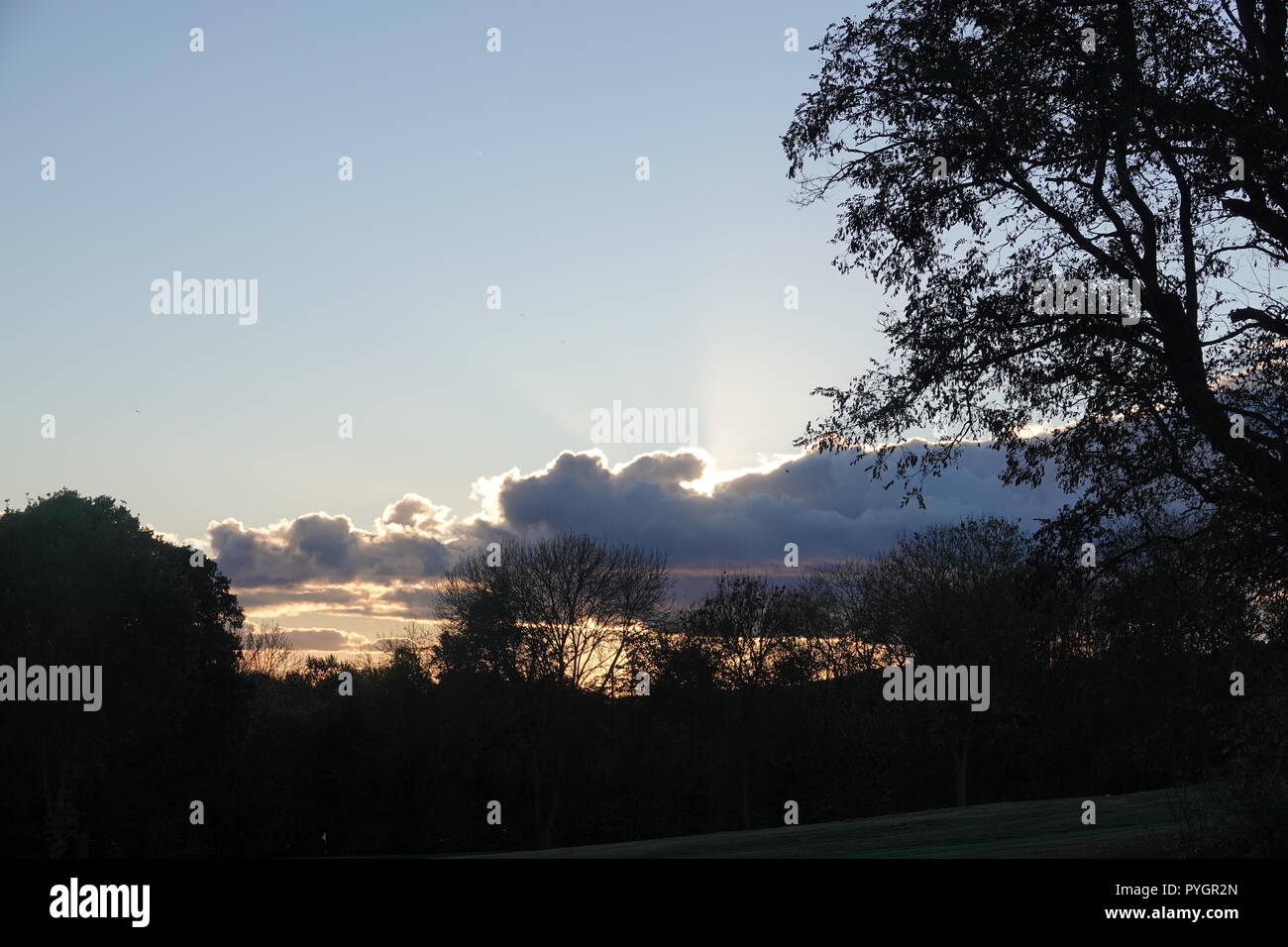 Sunset sky in Surrey, UK Stock Photo - Alamy