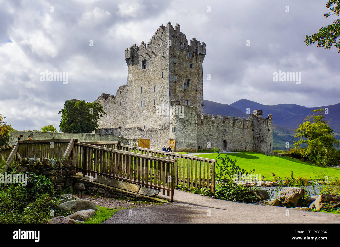 scenic view of Ross Castle on Lake Killarney Stock Photo - Alamy