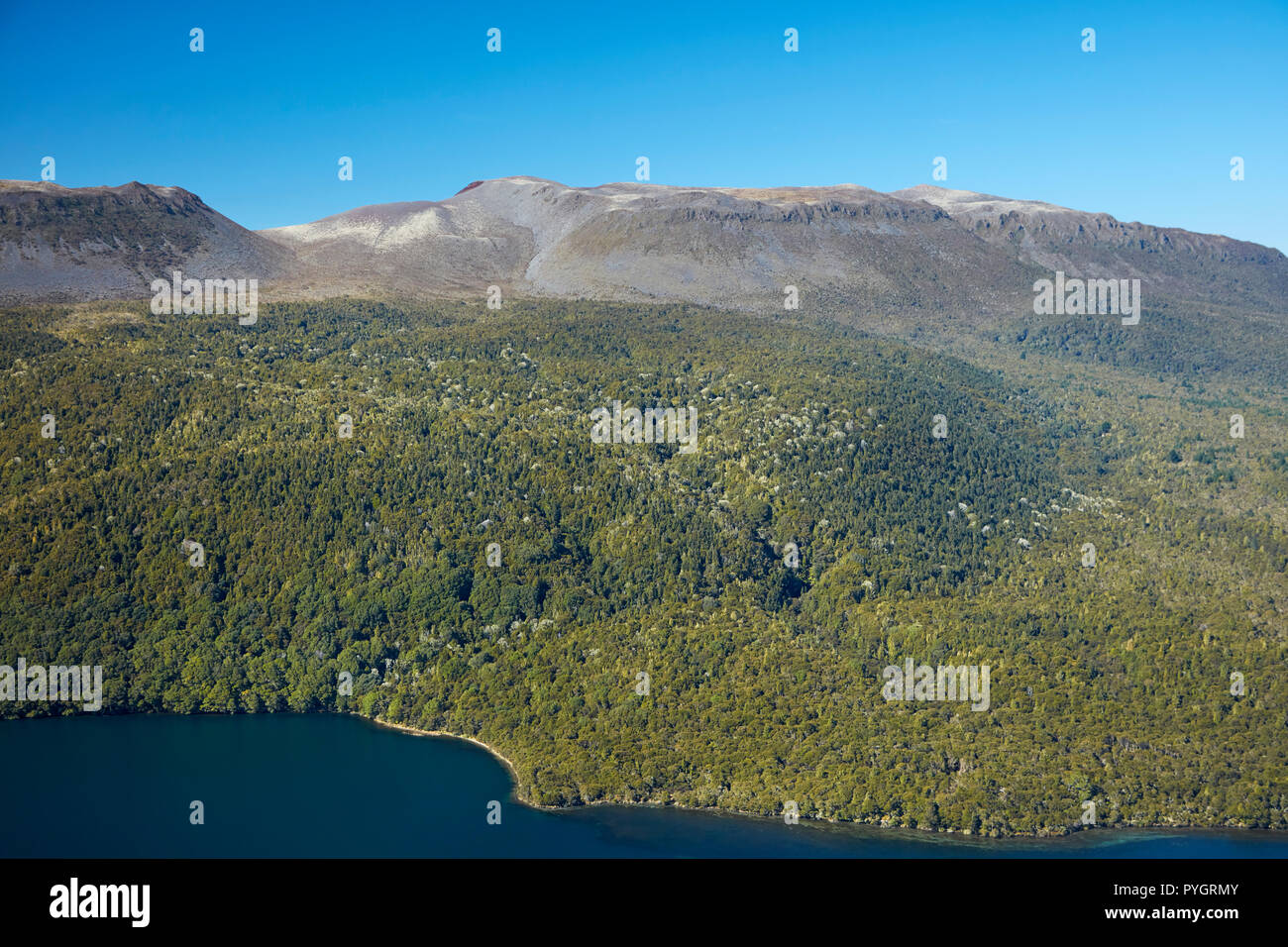 Aerial view of mt tarawera volcano hi-res stock photography and images ...
