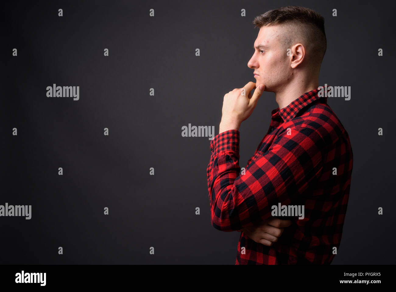 Side view young strong hi-res stock photography and images - Alamy