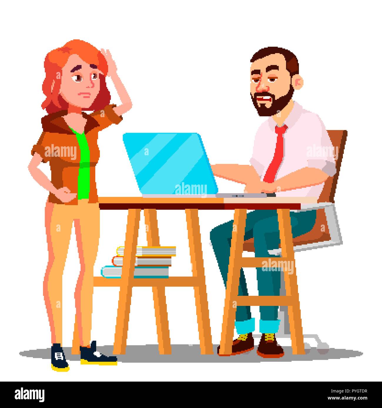 Two college people angry Stock Vector Images - Alamy