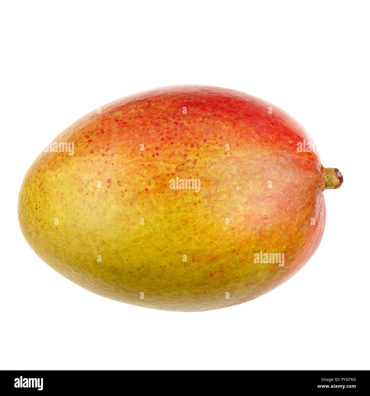single ripe mango isolated on white background Stock Photo - Alamy