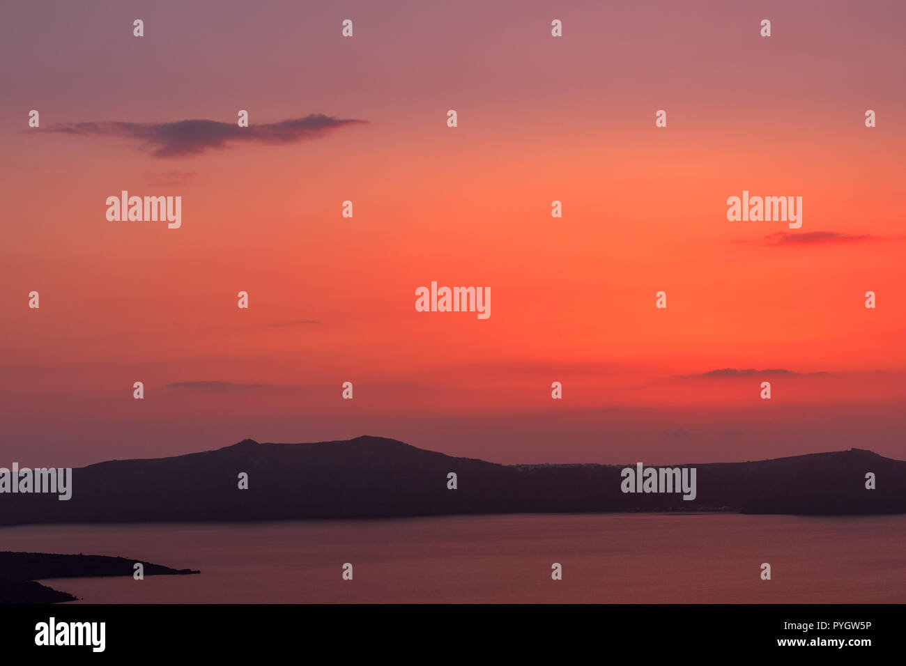 Santorini pink sunset hi-res stock photography and images - Alamy