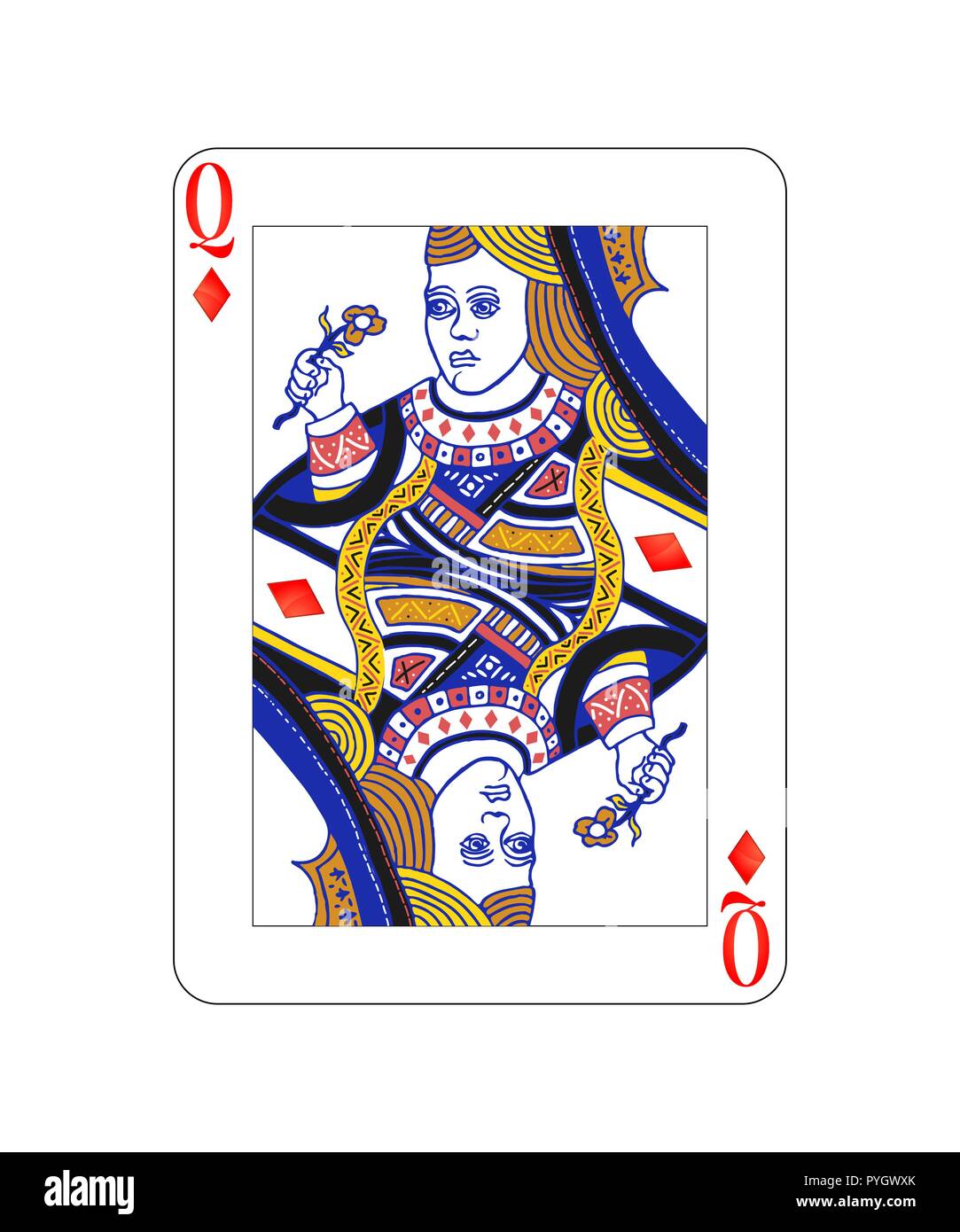 Queen of diamonds hi-res stock photography and images - Alamy