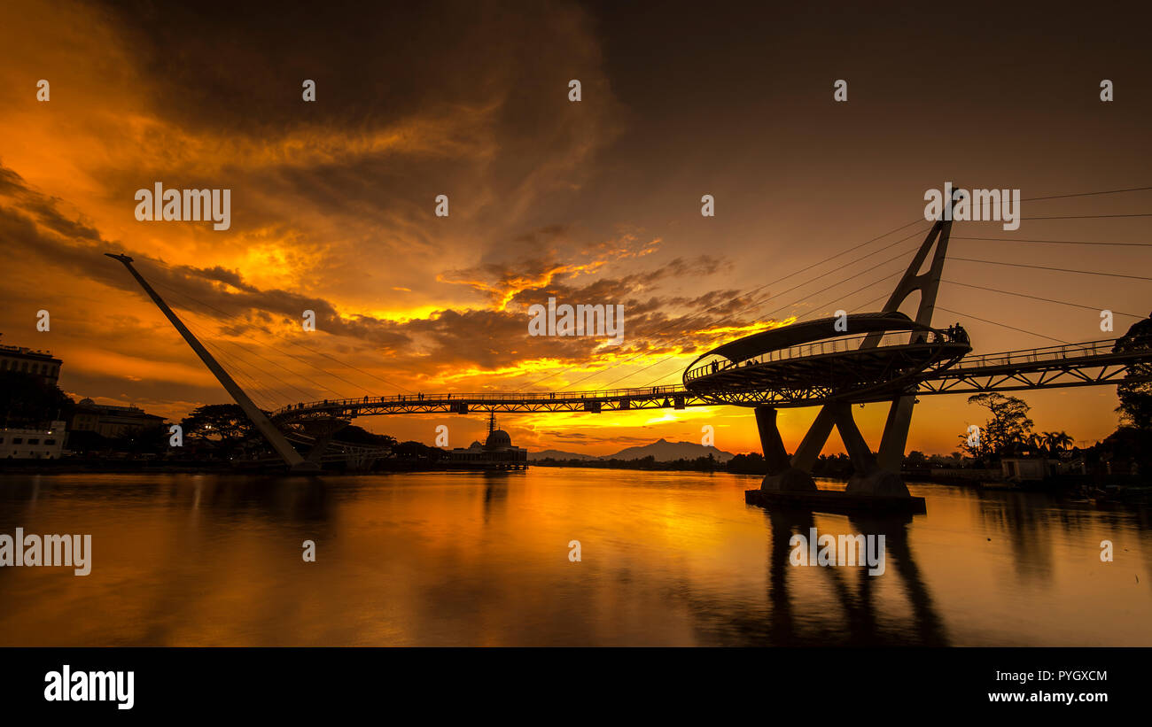 Darul Hana bridge is the longest walking bridge in Malaysia with ...