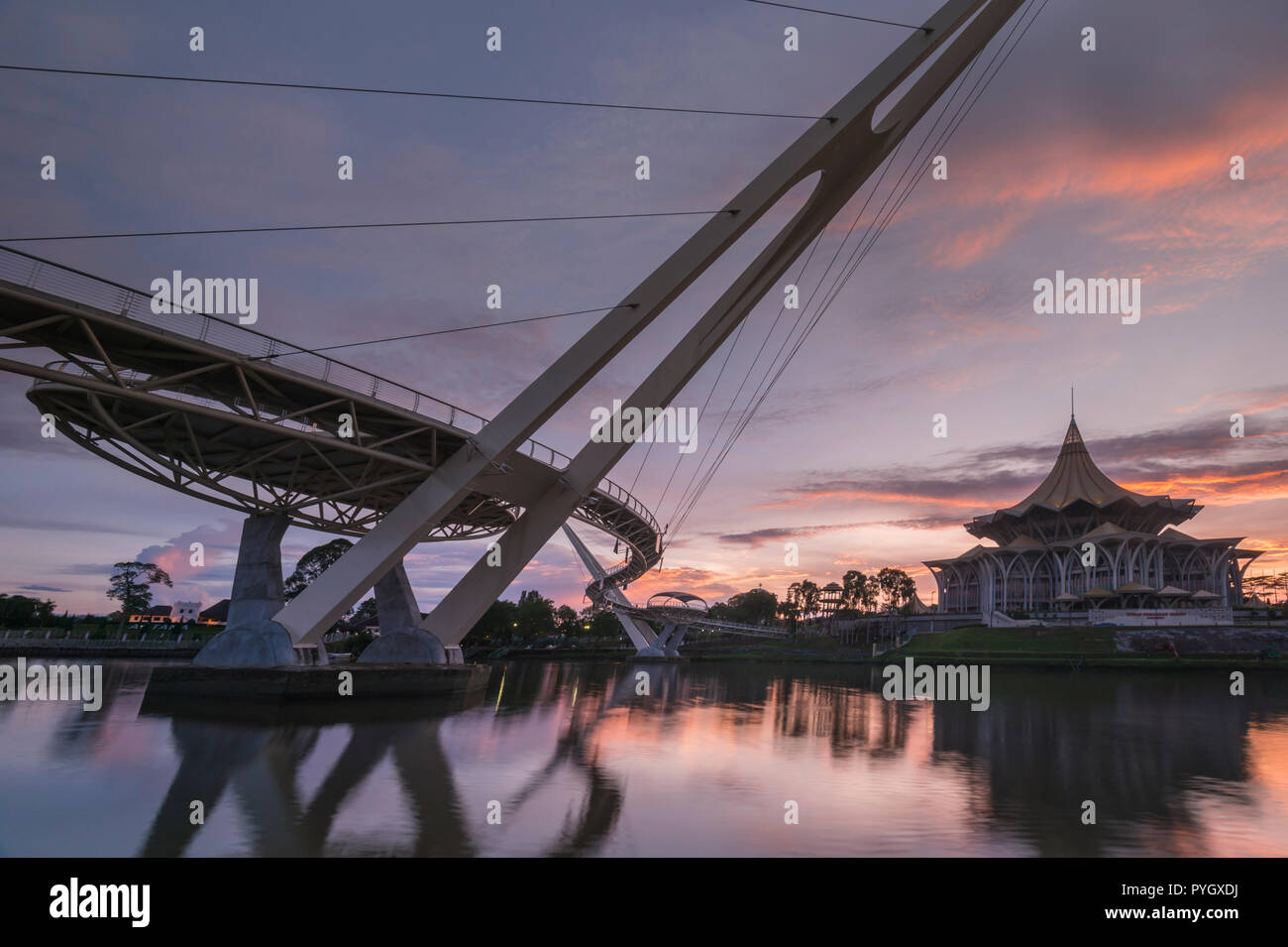 Darul Hana bridge is the longest walking bridge in Malaysia with ...