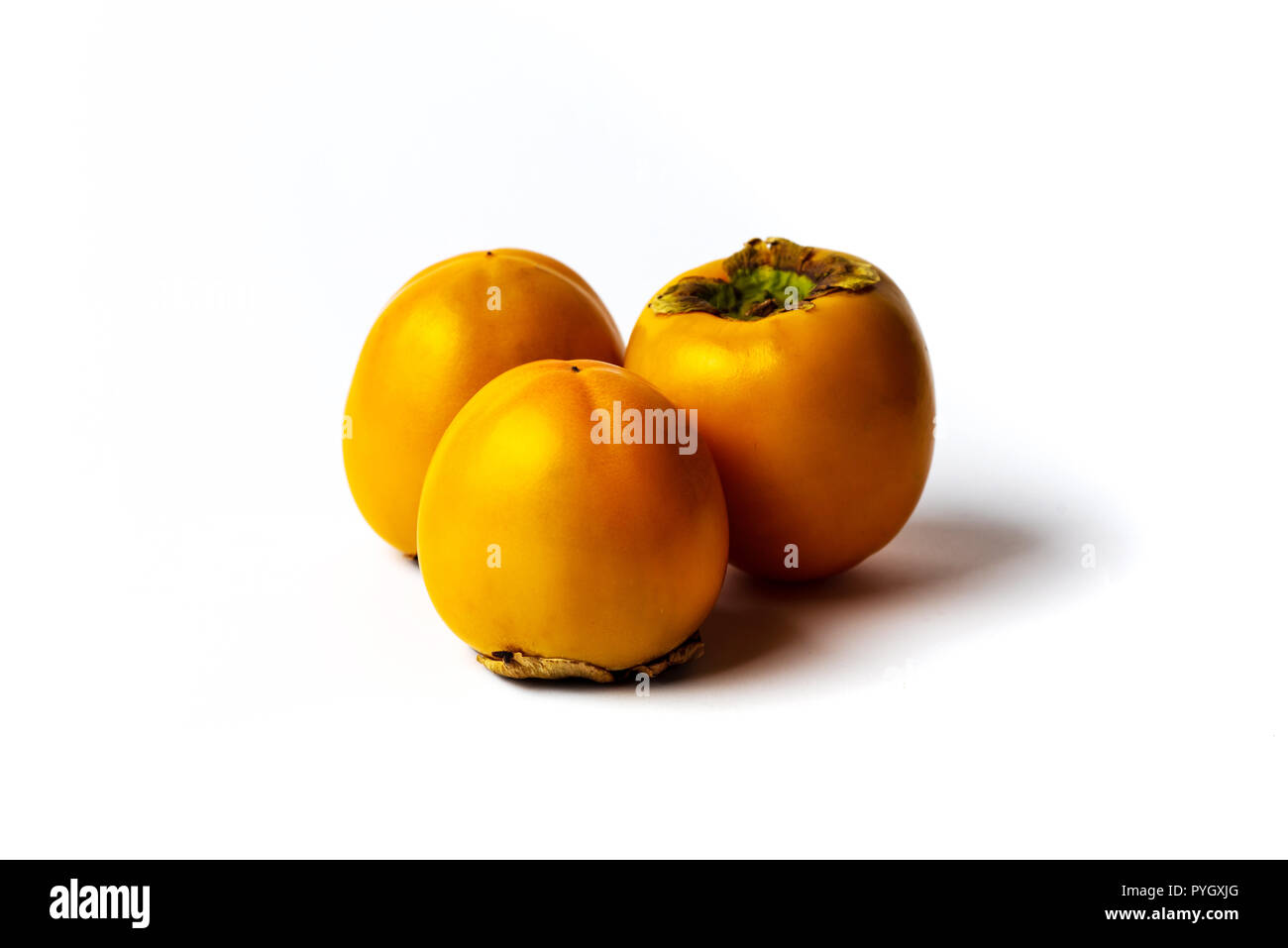 Persimmon kaki fruit isolated on white background Stock Photo - Alamy