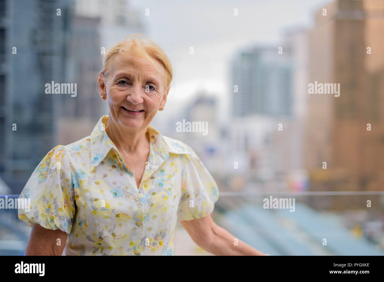 portrait of happy smiling senior beautiful woman Stock Photo - Alamy
