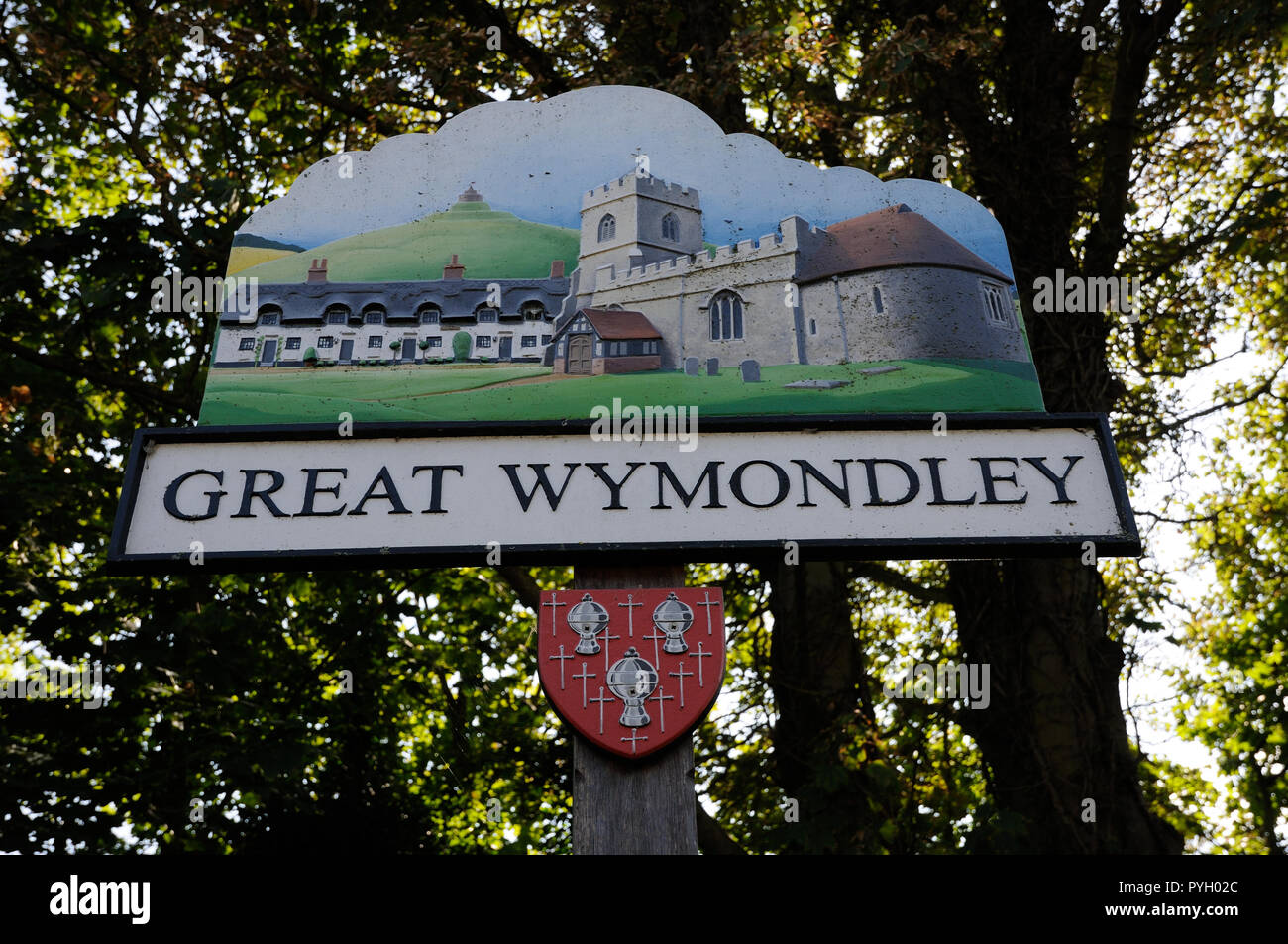 Village sign, Great Wymondley, Hertfordshire Stock Photo - Alamy