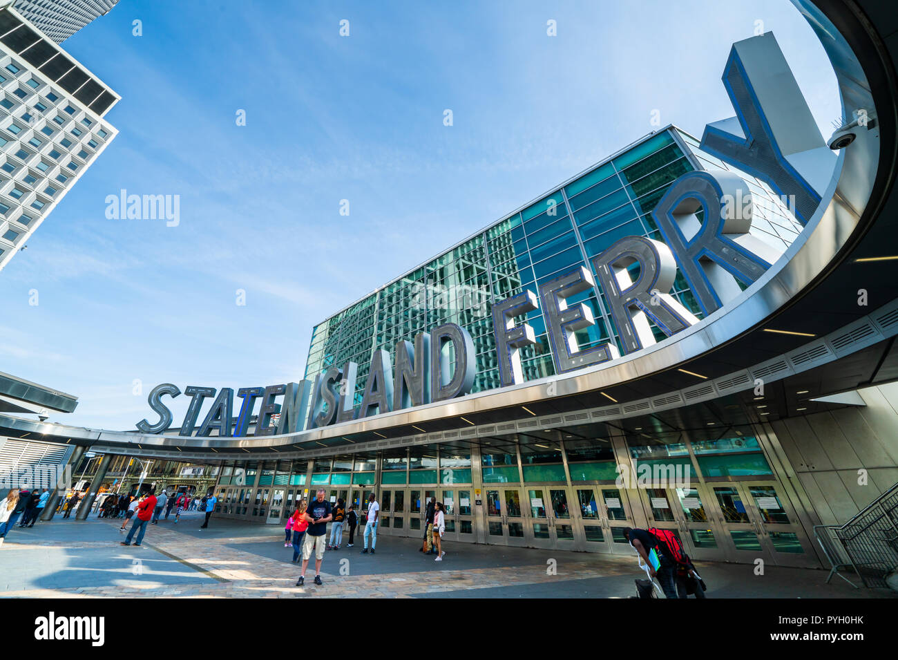 Staten Island Ferry Terminal located in lower Manhattan New York USA ...