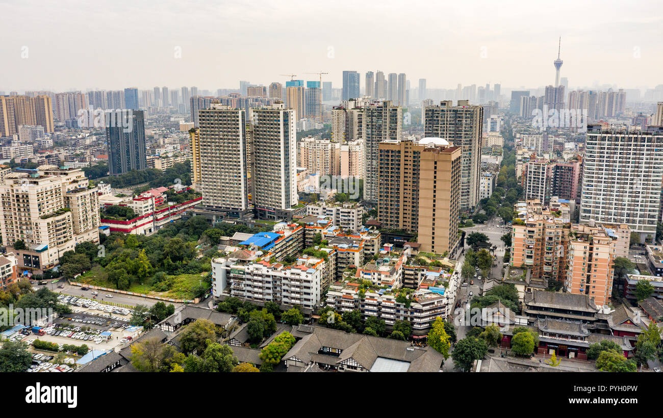 Chengdu aerial hi-res stock photography and images - Alamy