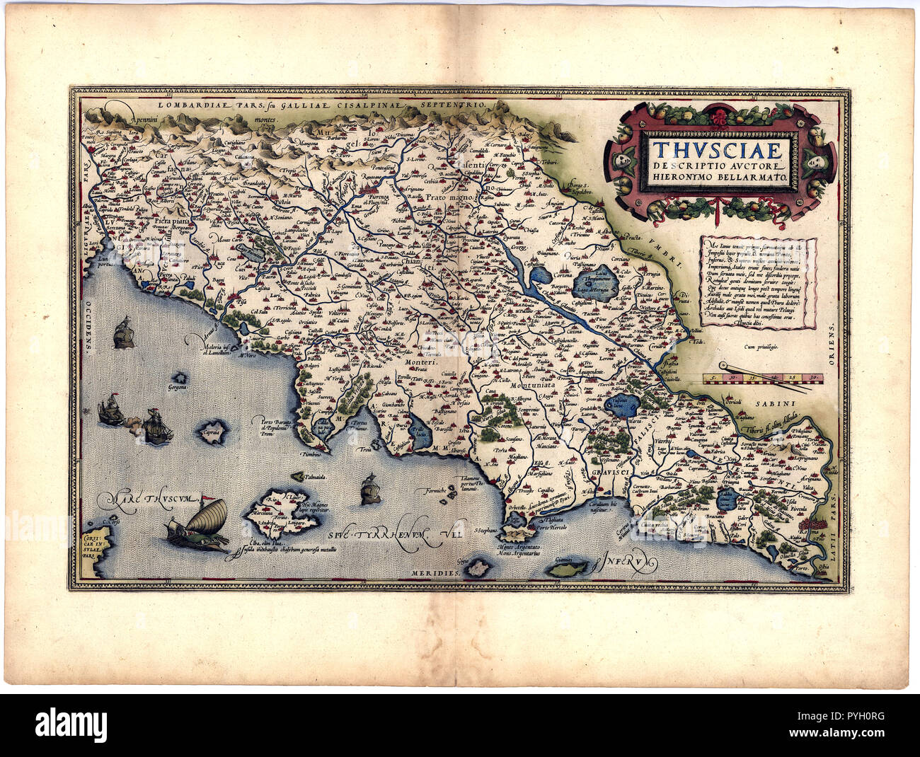 Abraham Ortelius - First World Atlas ca. 1570 - Tvscia Stock Photo - Alamy