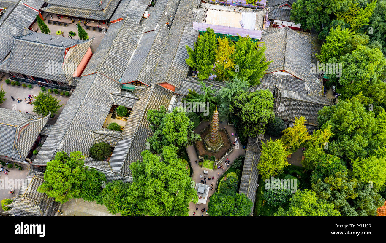 Pagoda at the Wenshu Yuan or Wenshu Monastery, Chengdu, China Stock ...
